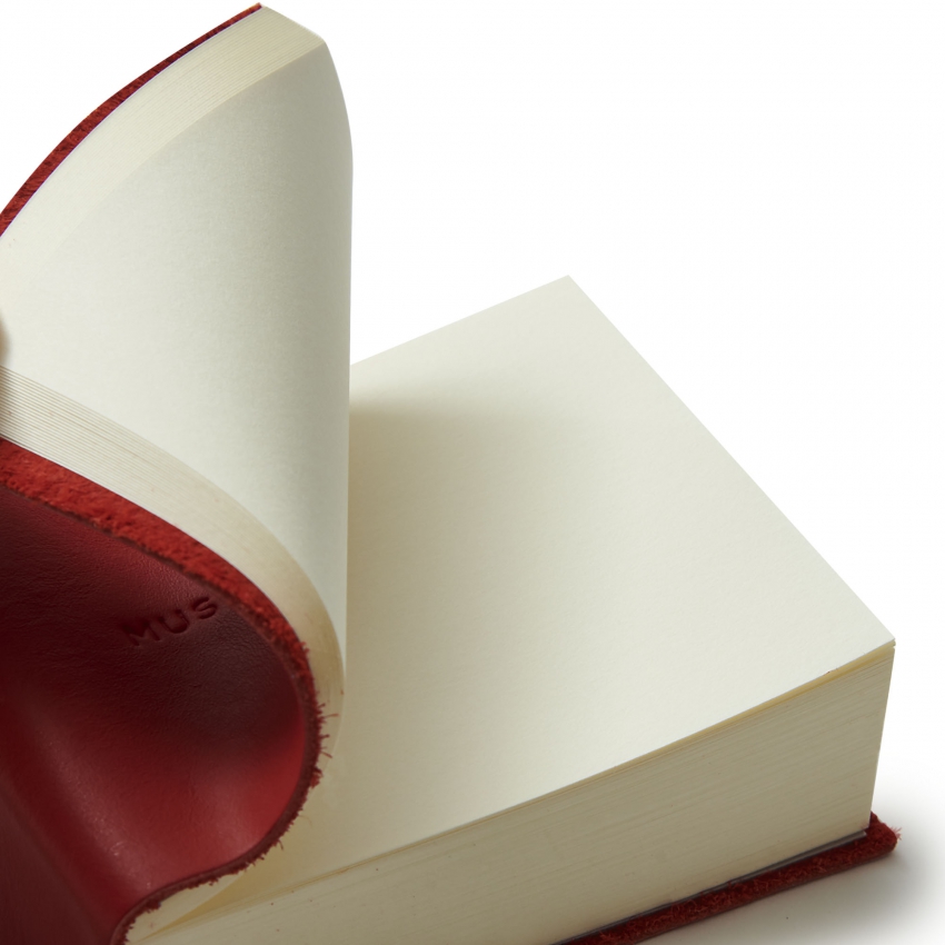 Square leather notepad